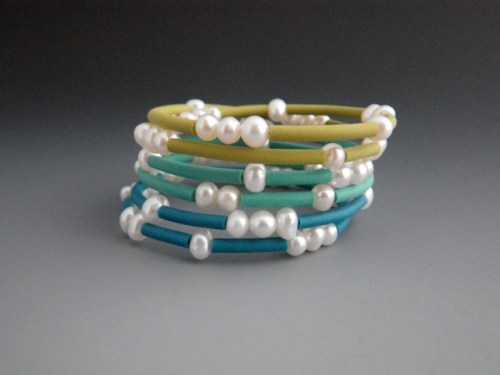 polymer clay tubes | Barbara S Fernald Jewelry